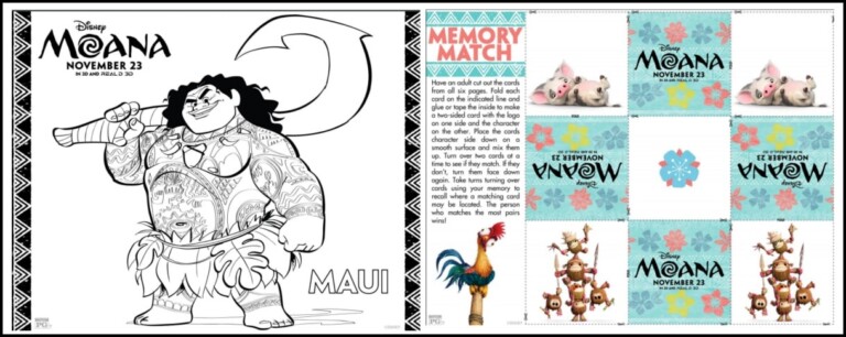 Free Moana Coloring Pages and Activity Sheets - MommysBusy.com