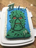 Behold the Swamp Thing Cake - MommysBusy.com