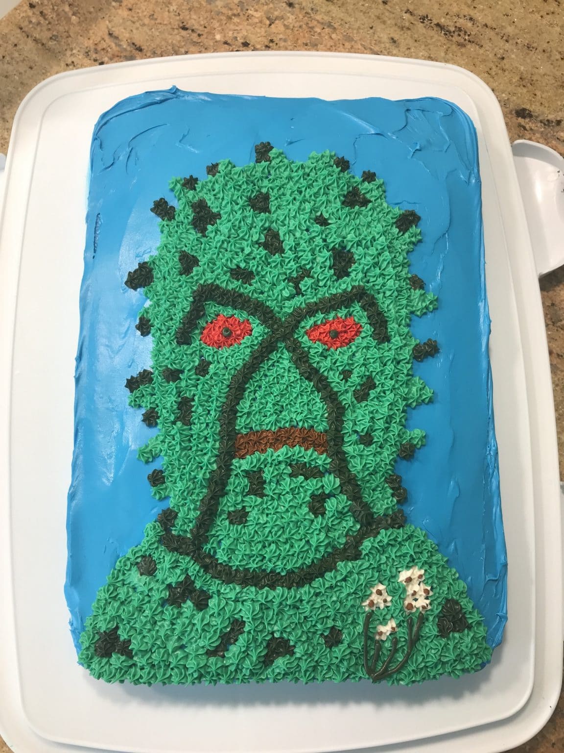 Behold the Swamp Thing Cake - MommysBusy.com