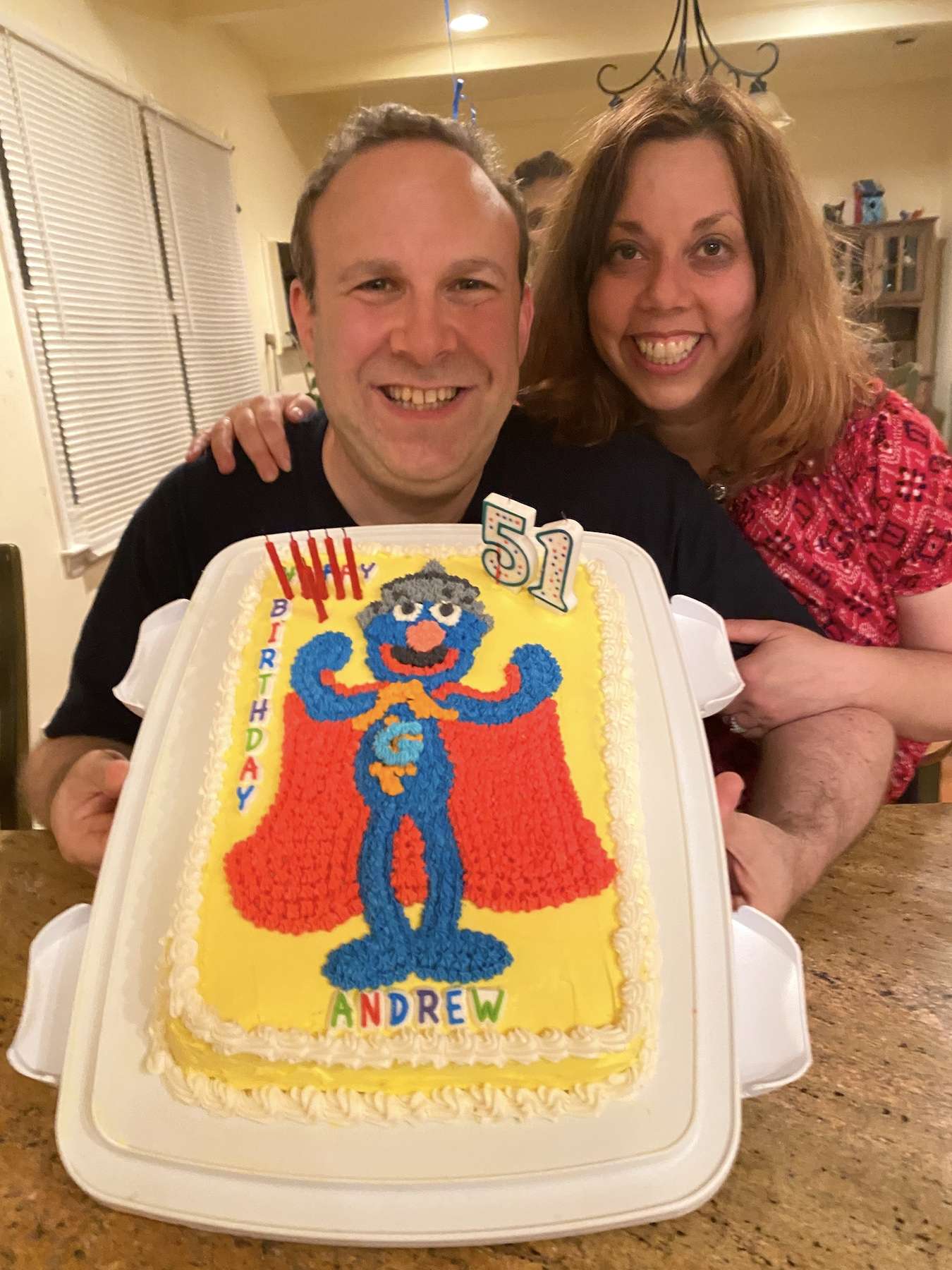 A Super Grover Cake Rounds Out a Heroic 51st Birthday - MommysBusy.com
