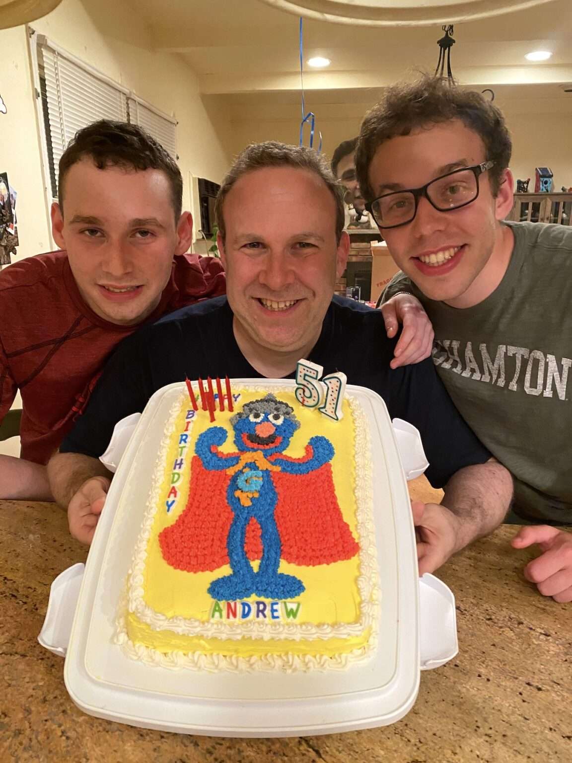 A Super Grover Cake Rounds Out a Heroic 51st Birthday - MommysBusy.com
